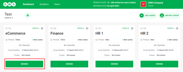 BotBuilder and its tabs - GMS for Developers
