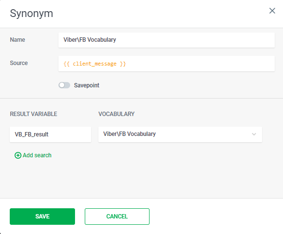 Entity recognition | Synonym slot - GMS for Developers
